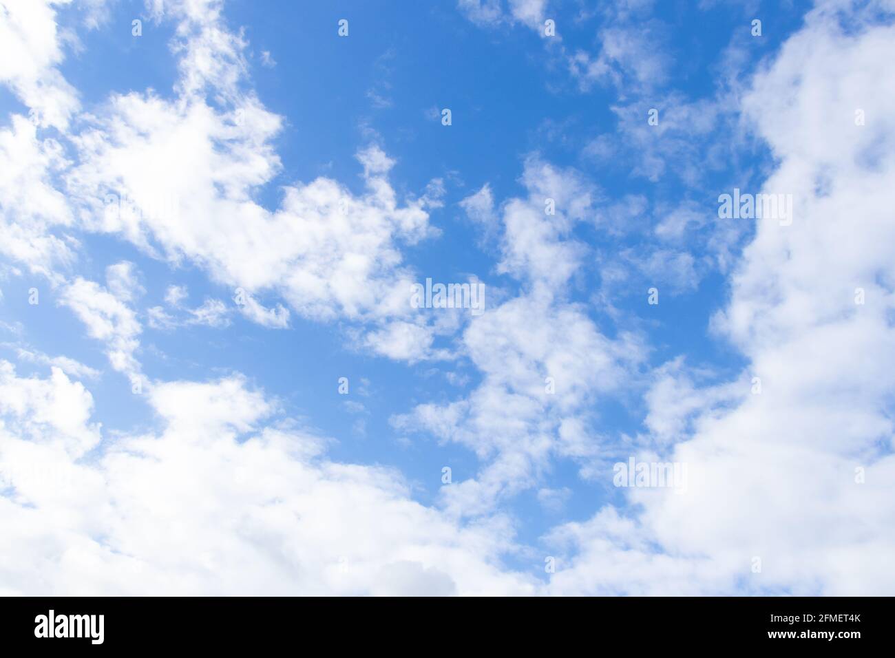 Clear blue color sky with white cloud background Stock Photo - Alamy