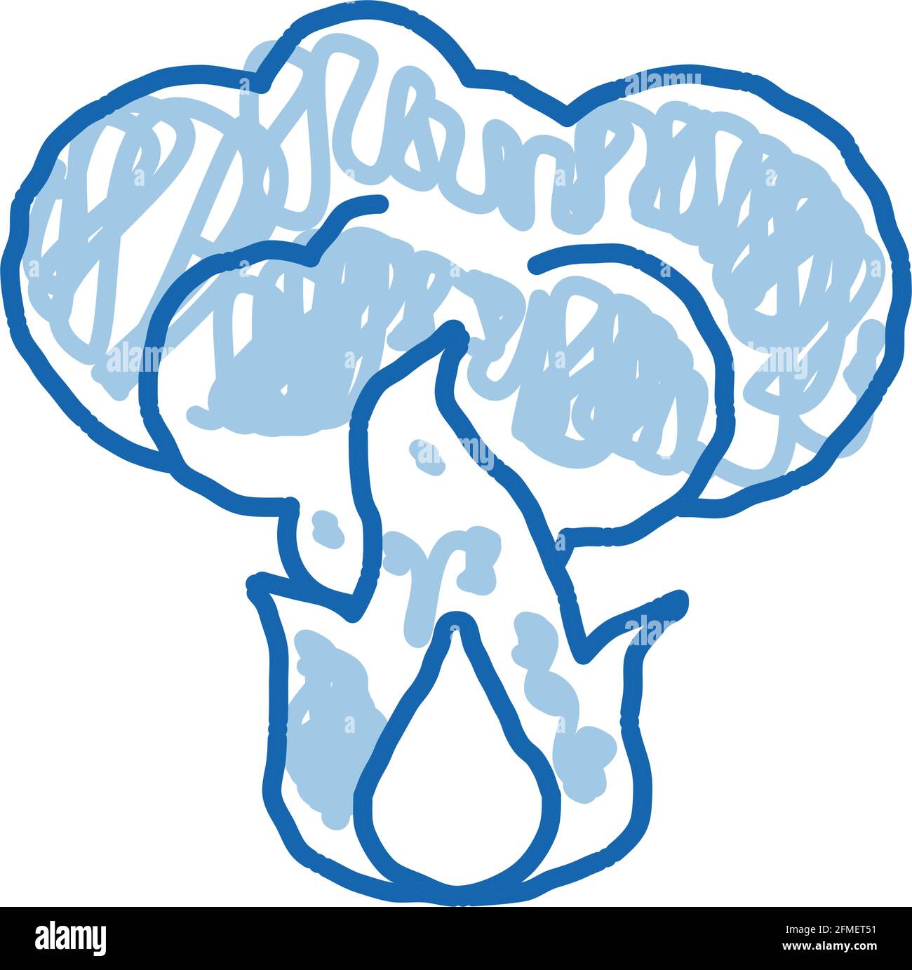 Fire With Smoke Wildfire doodle icon hand drawn illustration Stock ...