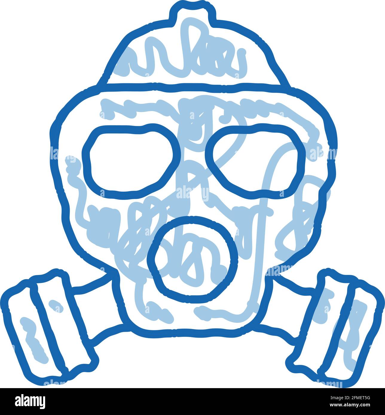 Safe Life Gaz Dirty Air Mask doodle icon hand drawn illustration Stock ...