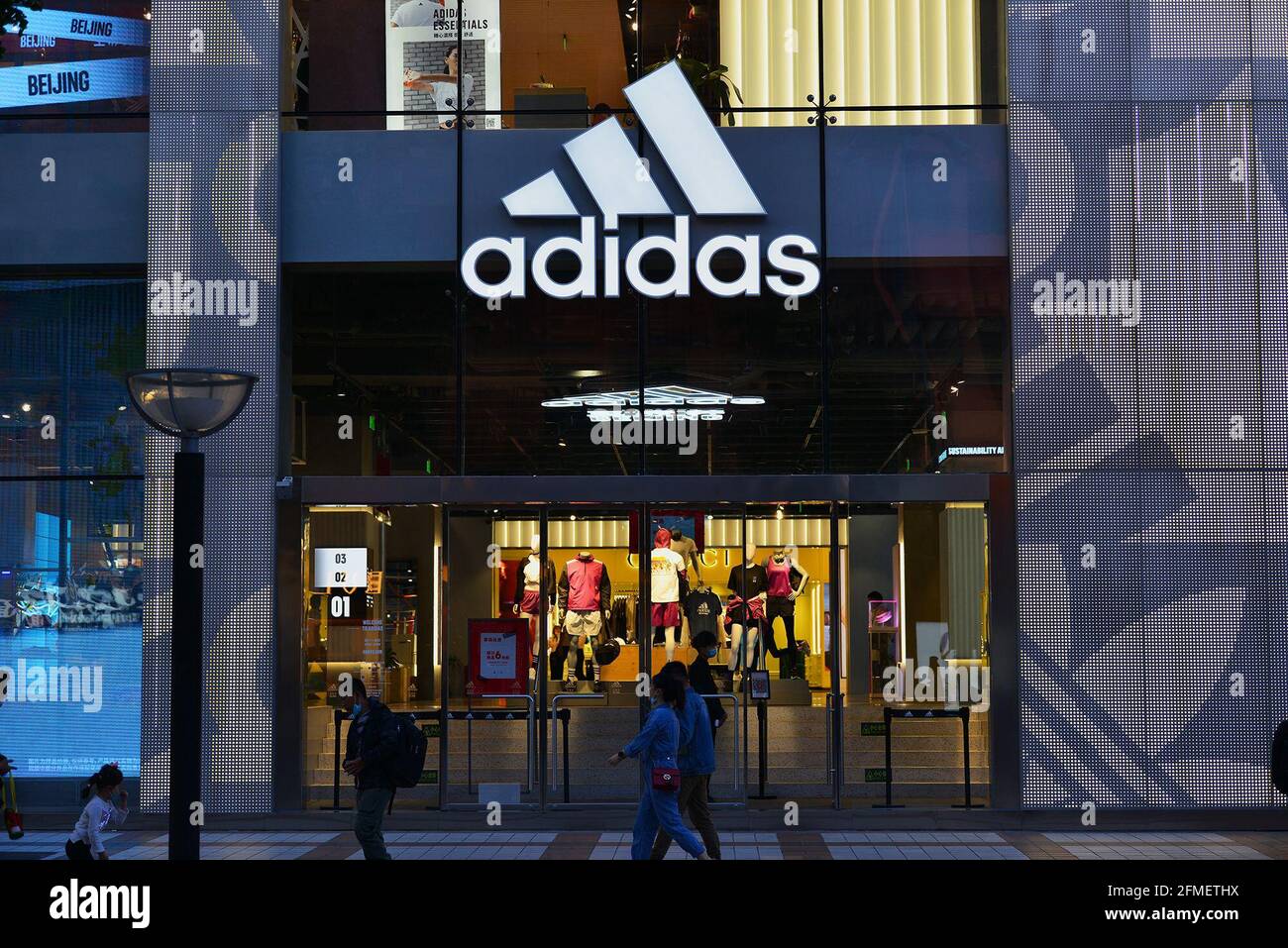 BEIJING, CHINA - MAY 5, 2021 - Adidas store in Wangfujing Commercial ...