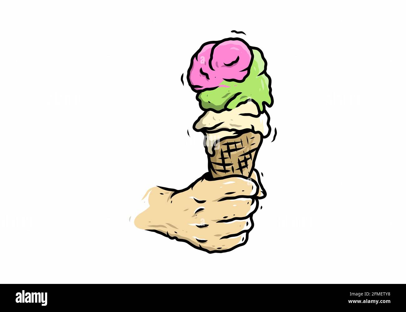 Gelato drawing Cut Out Stock Images & Pictures - Alamy
