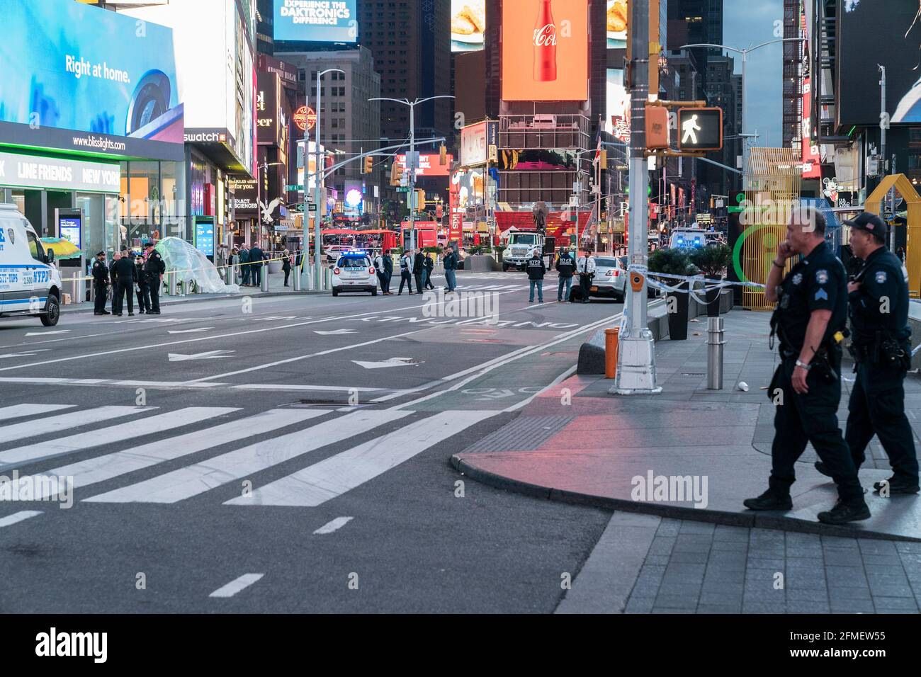 View of Times Square in New York on May 8, 2021 where police ...
