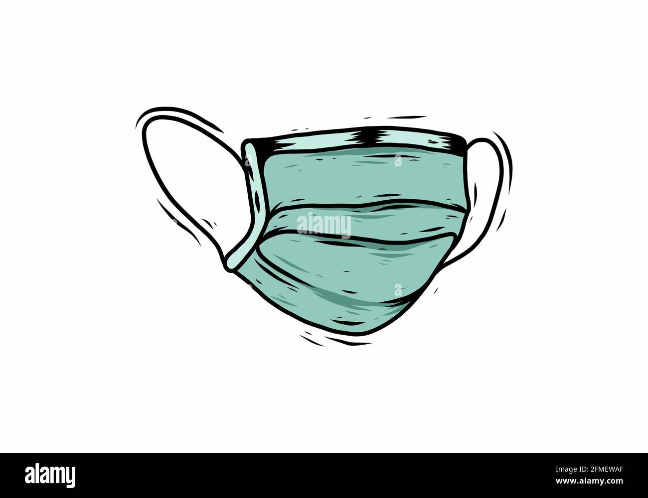Surgical mask drawing Stock Vector Images - Alamy