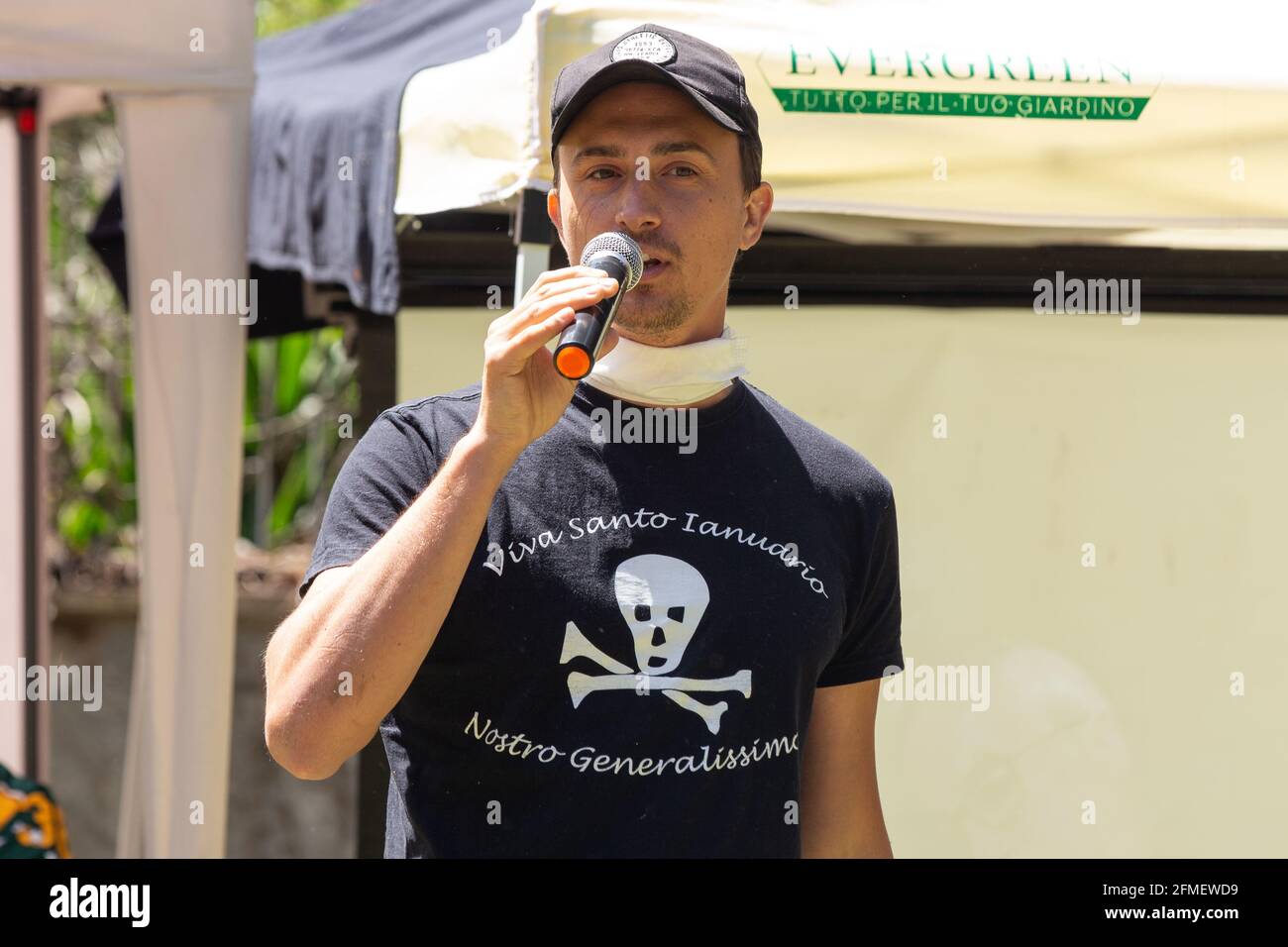 Italian street artist Jorit (Photo by Matteo Nardone/Pacific Press ...