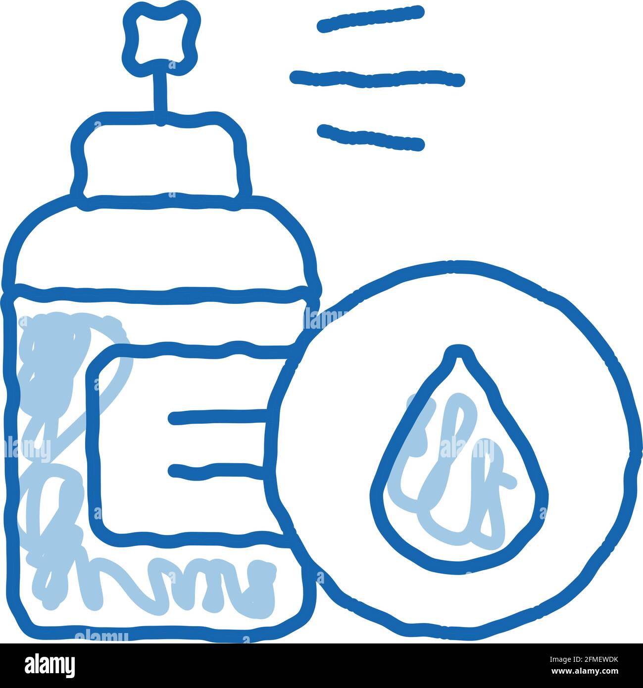 Spray Lotion Drop Cosmetic doodle icon hand drawn illustration Stock ...