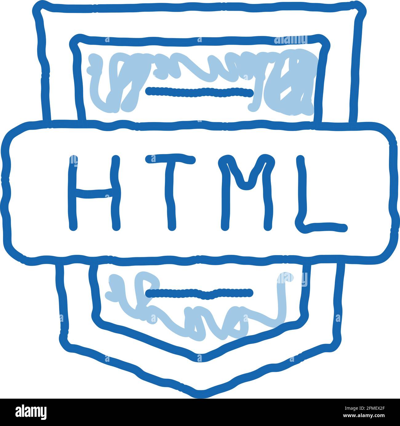 Coding Language HTML System doodle icon hand drawn illustration Stock Vector Image & Art - Alamy
