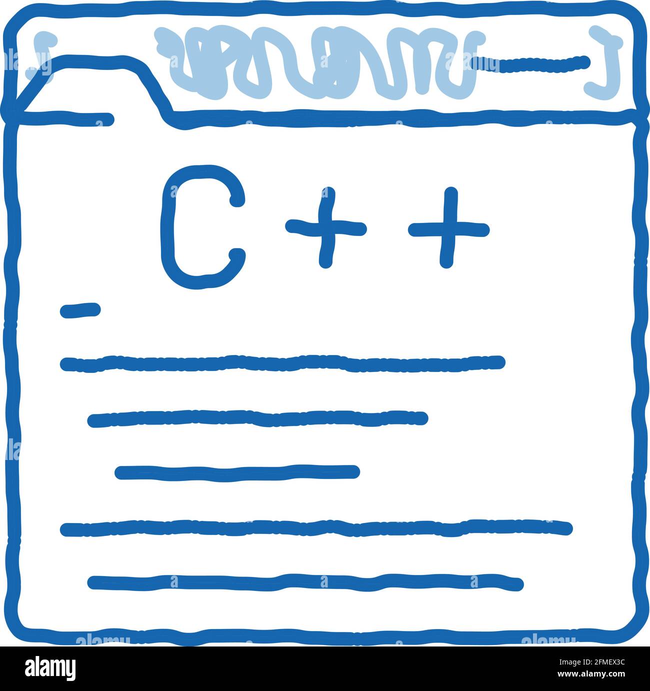 Coding Development Language doodle icon hand drawn illustration Stock ...