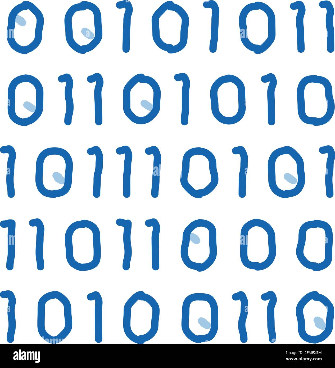 Streaming Binary Code Matrix doodle icon hand drawn illustration Stock Vector Image & Art - Alamy