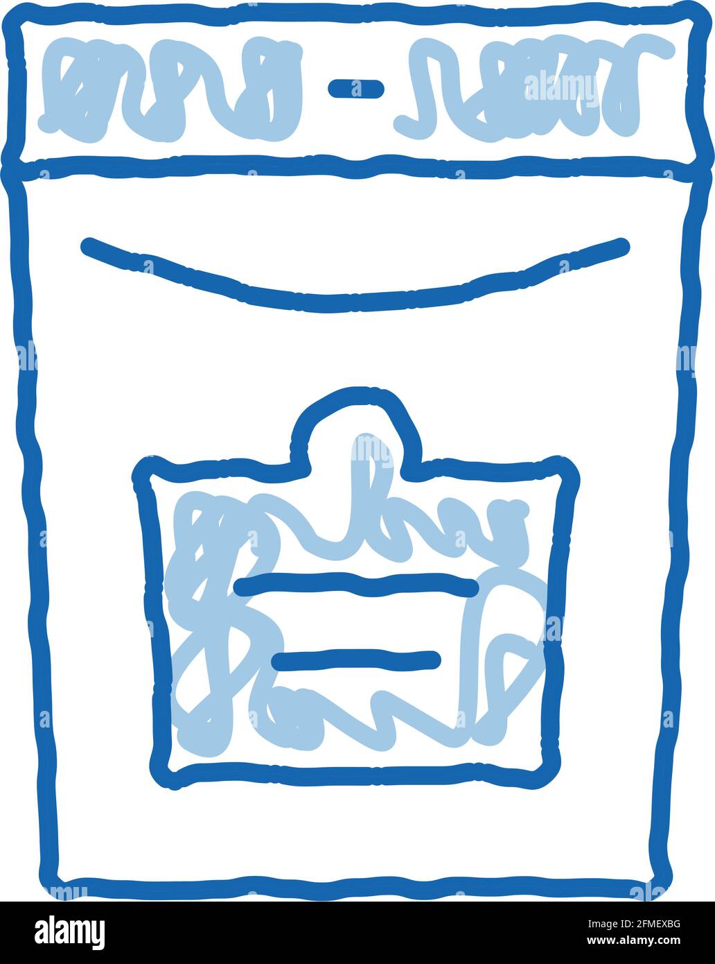 Bio Supplements Package doodle icon hand drawn illustration Stock ...