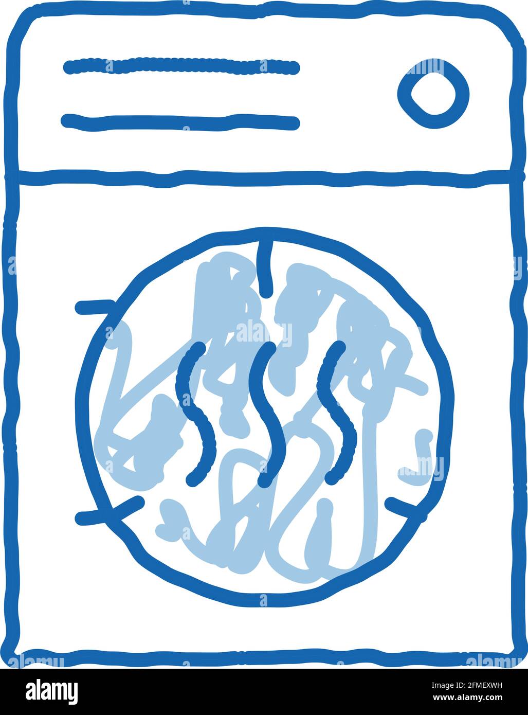Laundry Service Dry Machine doodle icon hand drawn illustration Stock ...