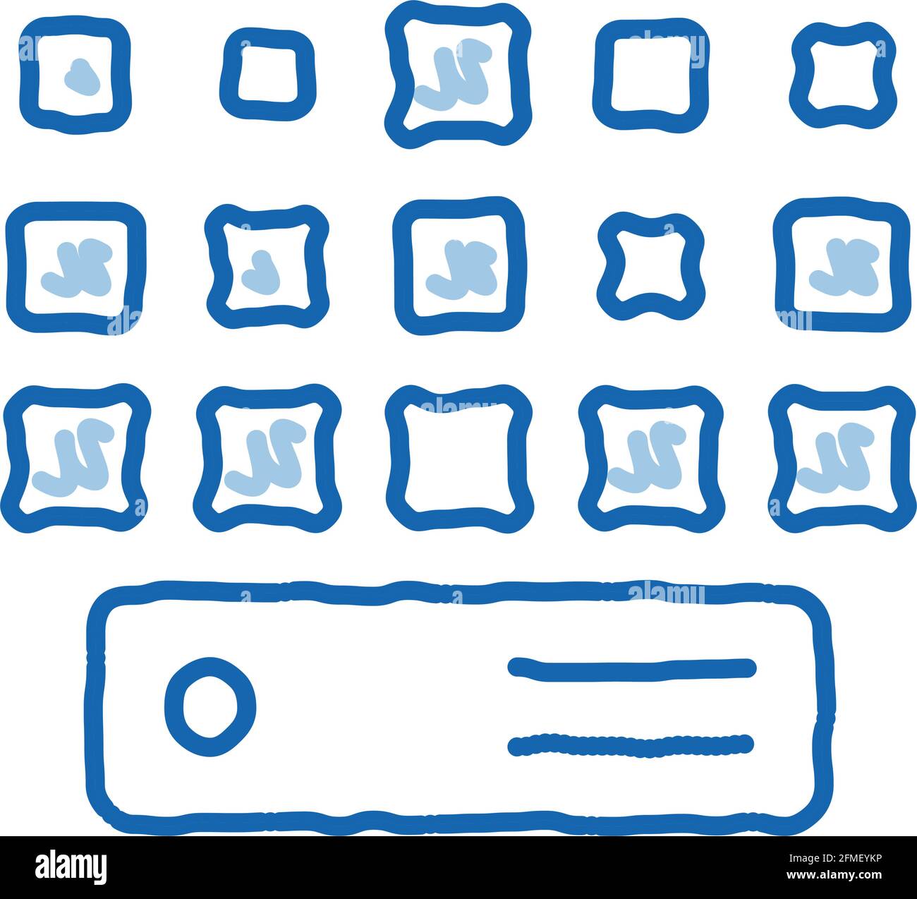 Networking Artificial Big Data Center doodle icon hand drawn ...