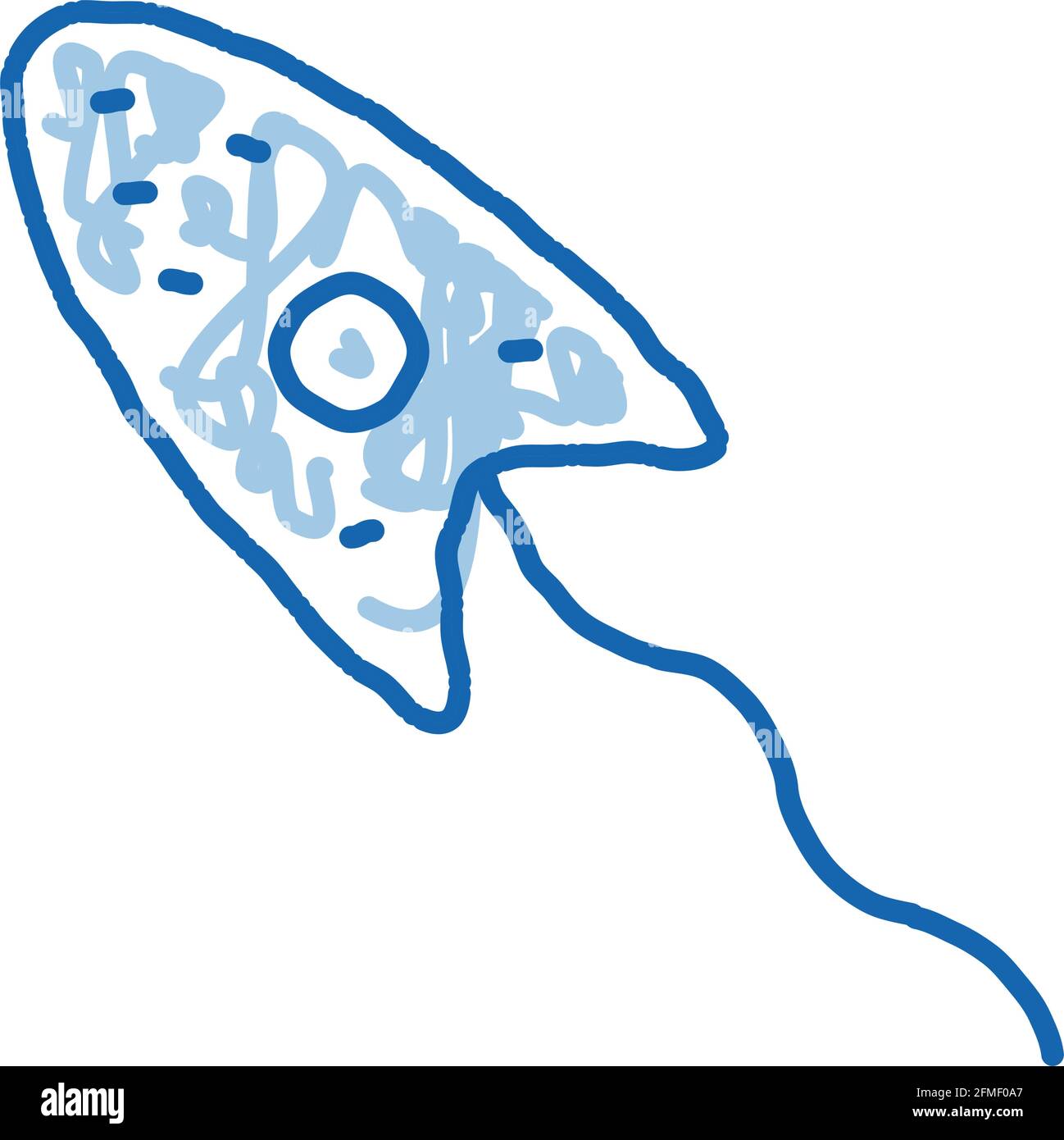 Microscopic Bacteria Germ doodle icon hand drawn illustration Stock ...
