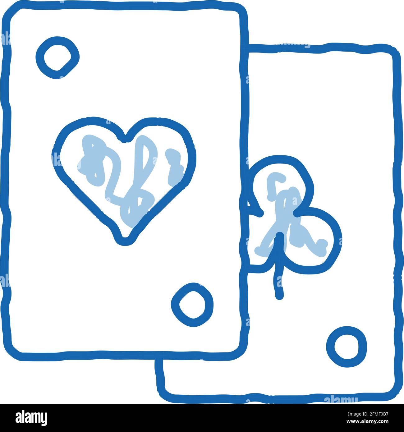 Game Element Cards doodle icon hand drawn illustration Stock Vector ...