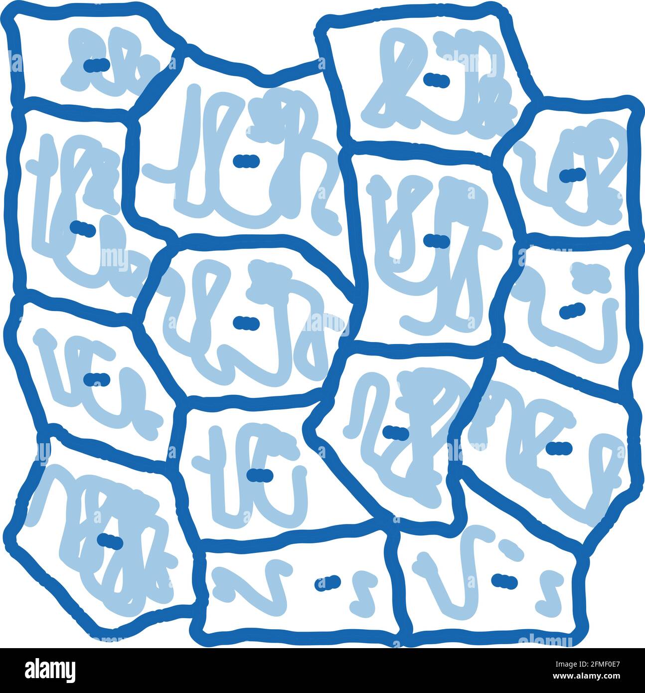 Microscopic Derm Cell doodle icon hand drawn illustration Stock Vector ...