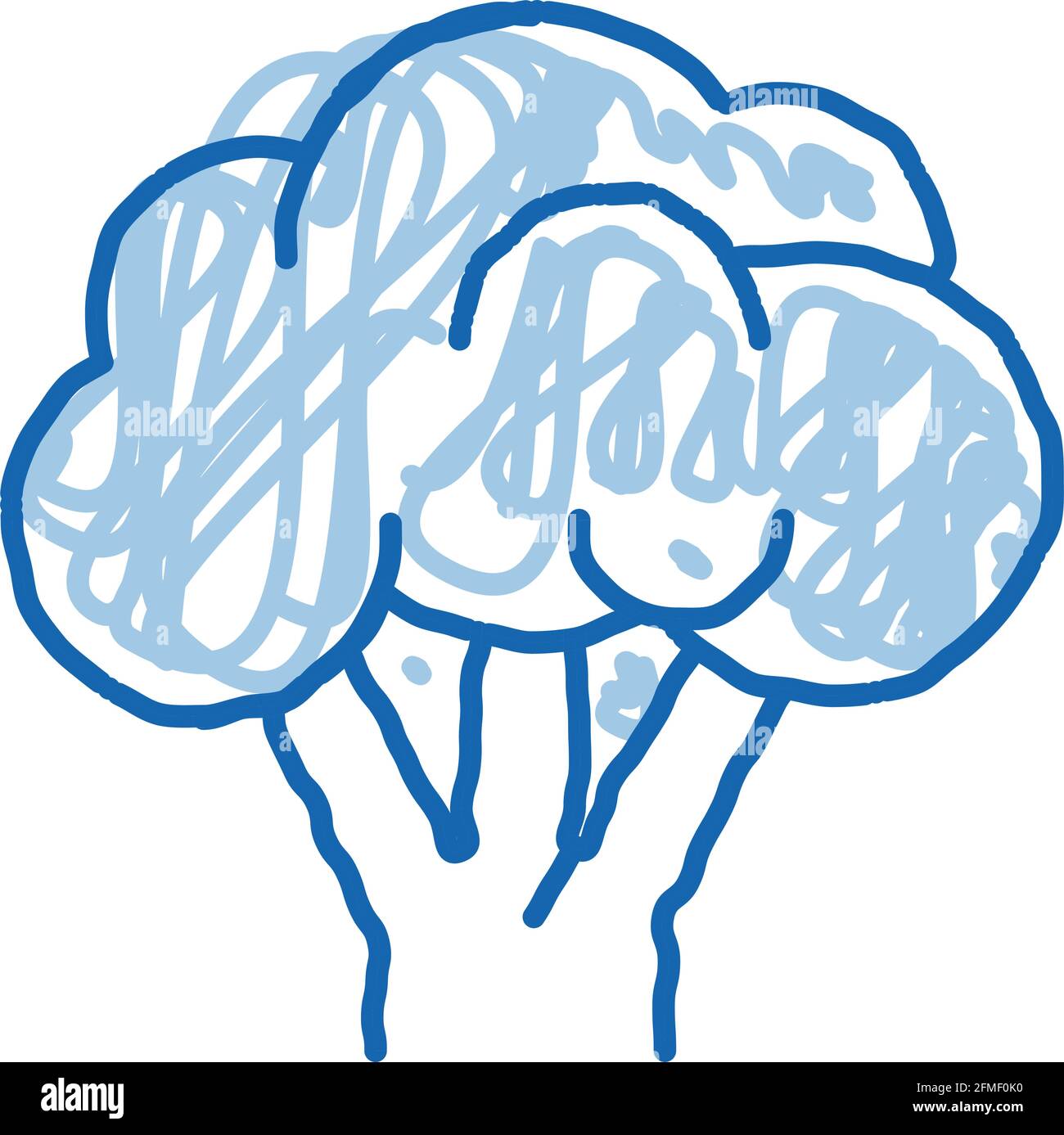 Healthy Food Vegetable Rapini doodle icon hand drawn illustration Stock ...