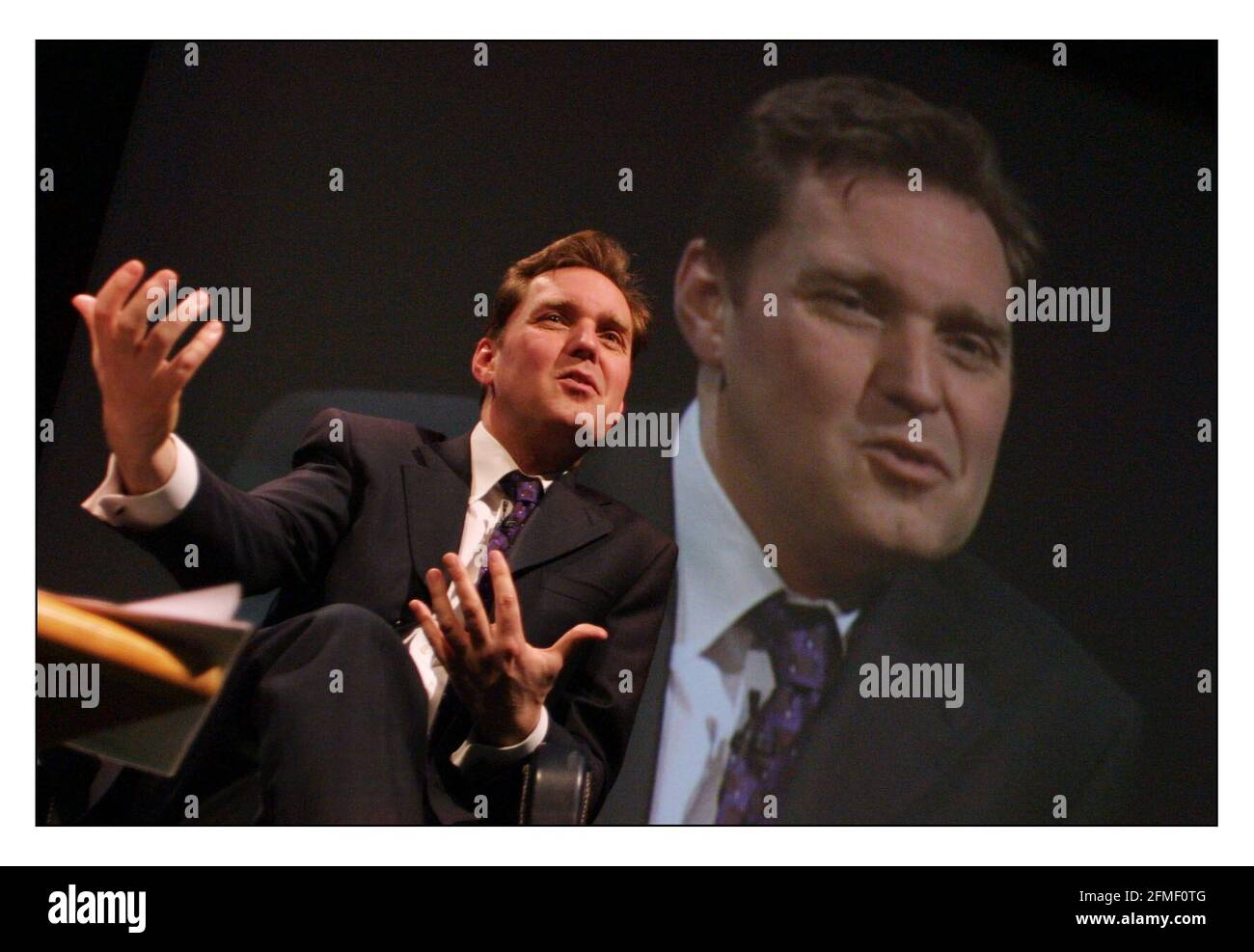 The Rt. Hon. Alan Milburn adressing the NHS Chairs Conf. at the Queen ...