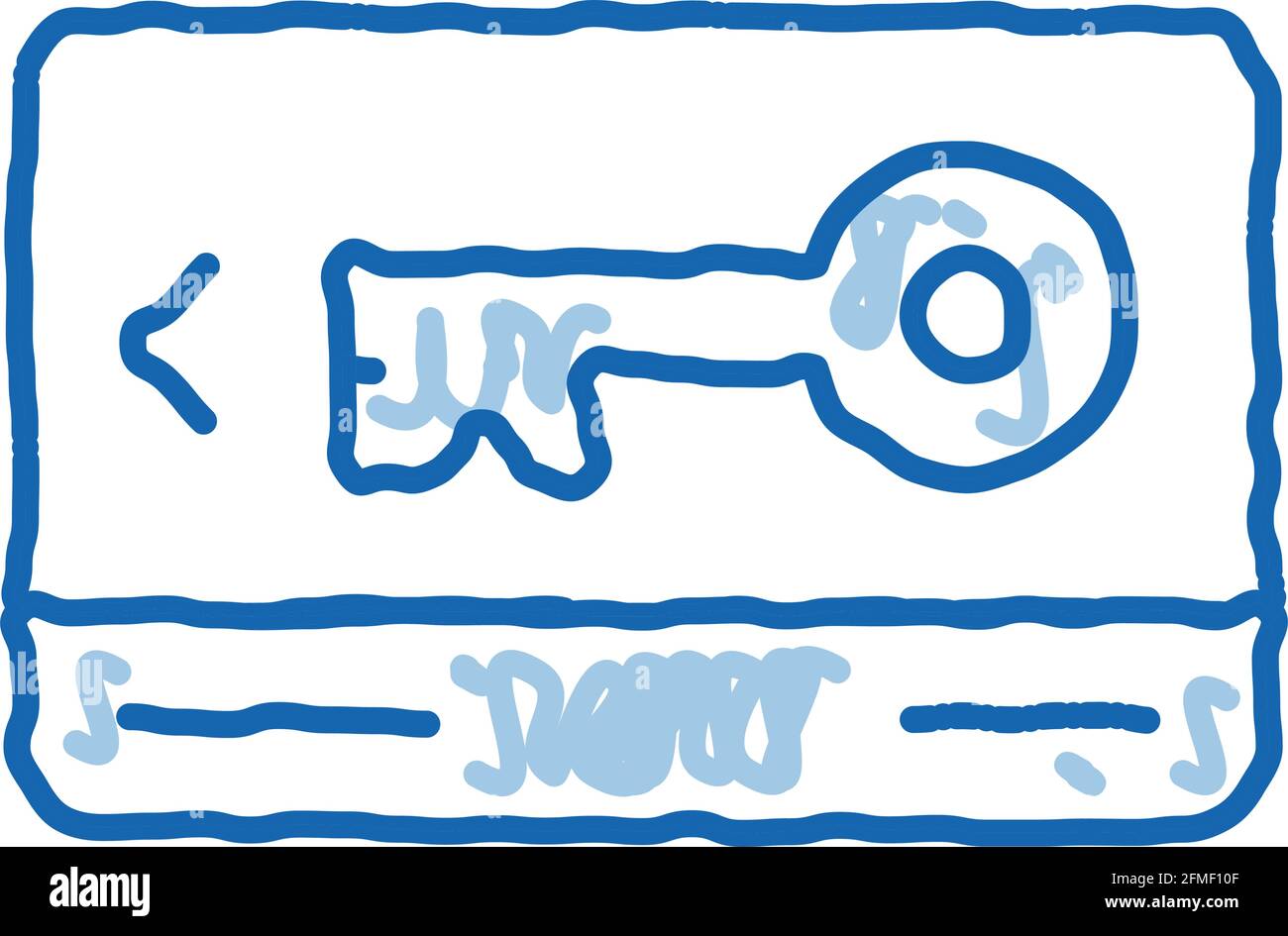 Electronic Card Key doodle icon hand drawn illustration Stock Vector ...