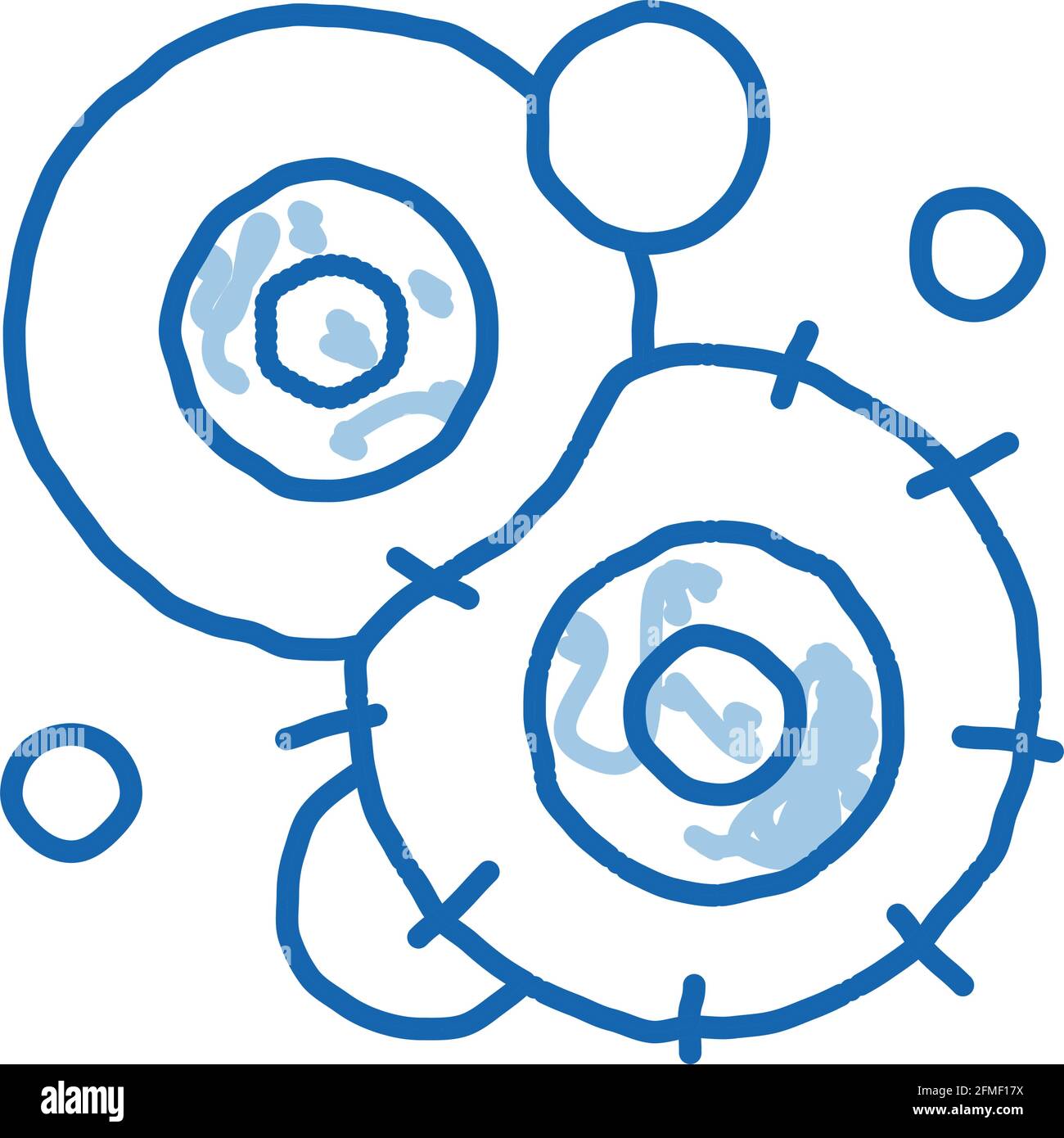 Cancerous Stem Cell Pathogen Element doodle icon hand drawn ...