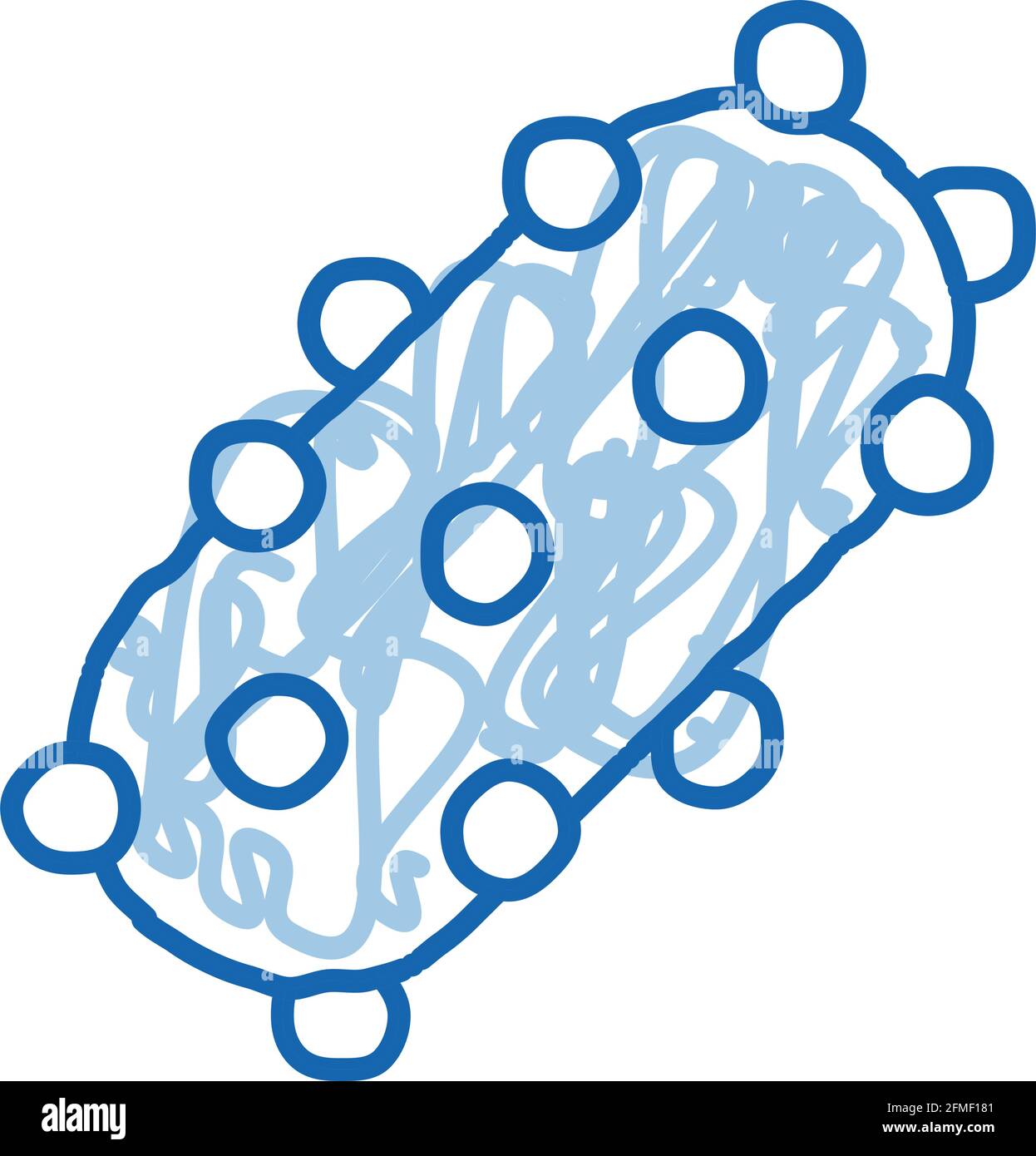 Virus Pathogen Element doodle icon hand drawn illustration Stock Vector ...