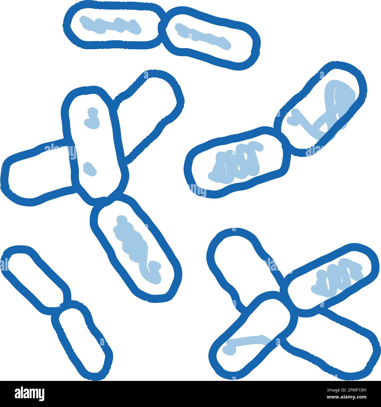 Biology Micro Bacteria doodle icon hand drawn illustration Stock Vector ...