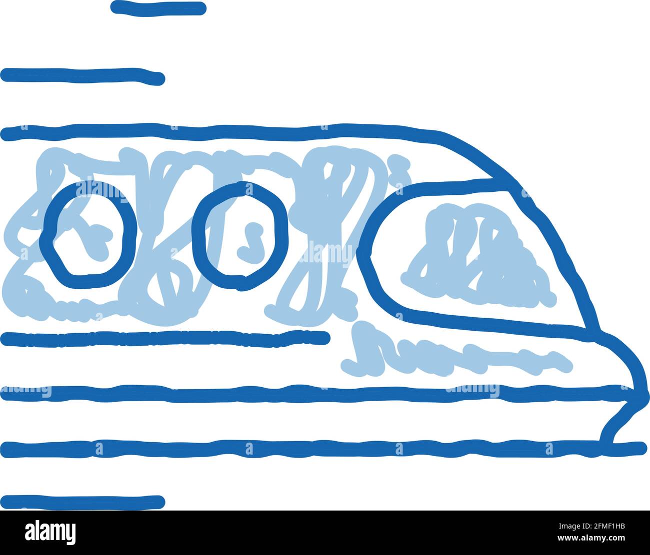 Public Transport Train doodle icon hand drawn illustration Stock Vector ...