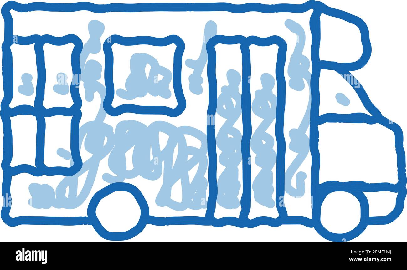 Public Transport Paratransit doodle icon hand drawn illustration Stock ...