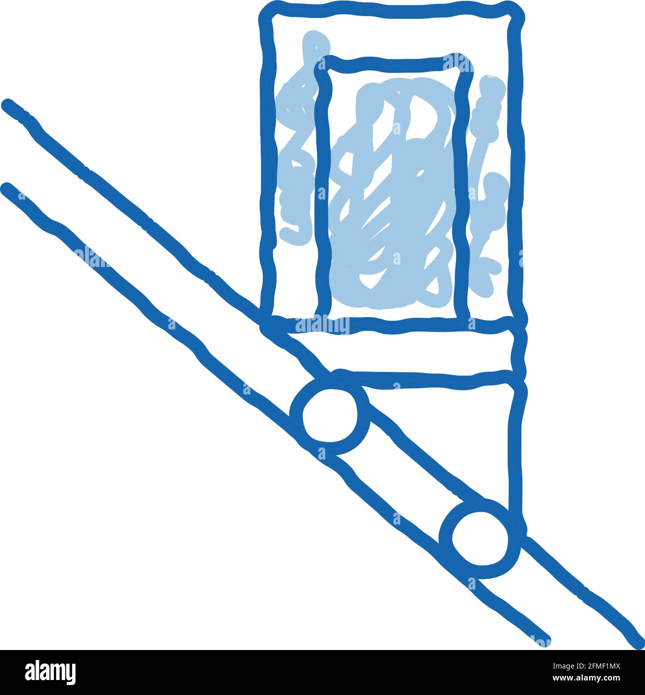 Public Transport Inclined Elevator doodle icon hand drawn illustration ...
