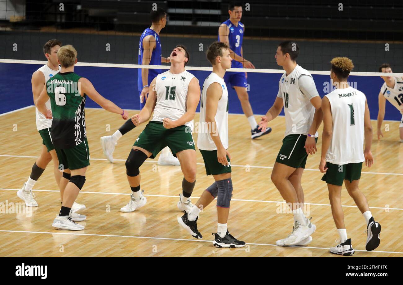 May 8, 2021 - Hawaii Rainbow Warriors middle blocker/opposite Patrick ...