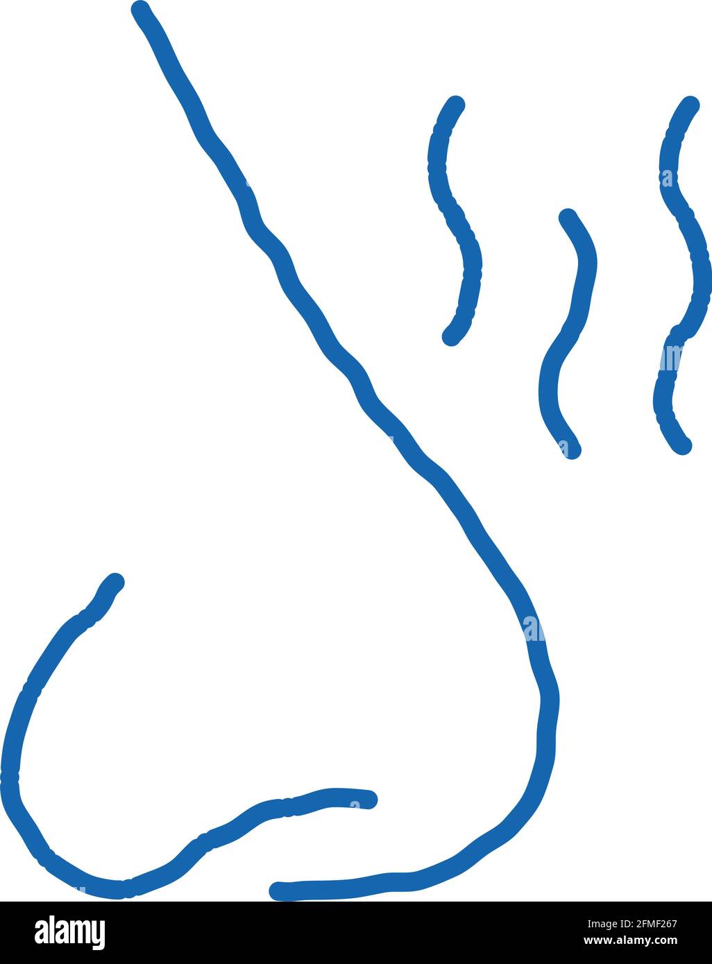 Increased Sense Of Smell Symptomp doodle icon hand drawn illustration ...