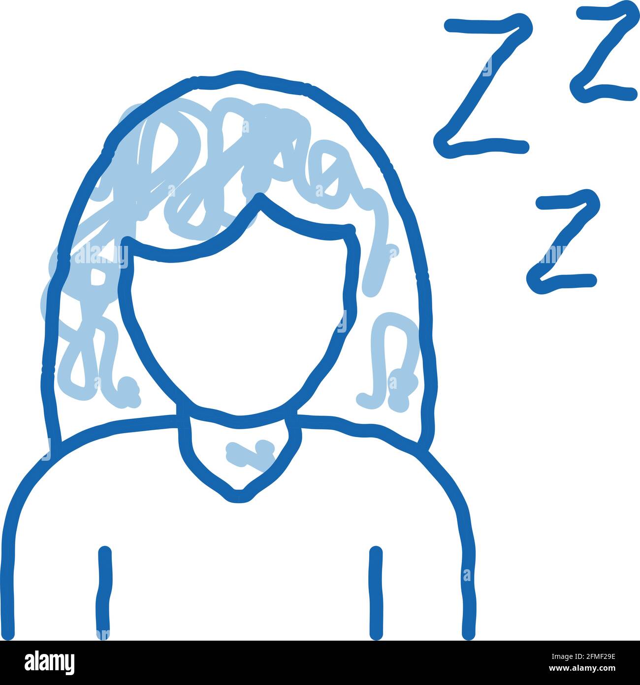 Fatigue Symptomp Of Pregnancy doodle icon hand drawn illustration Stock ...