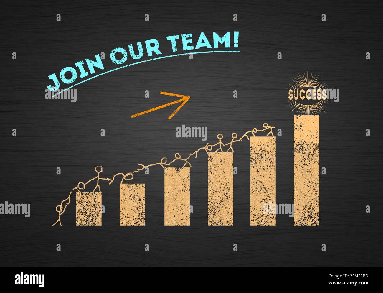 Join our successful business team concept. group of drawing people on ...