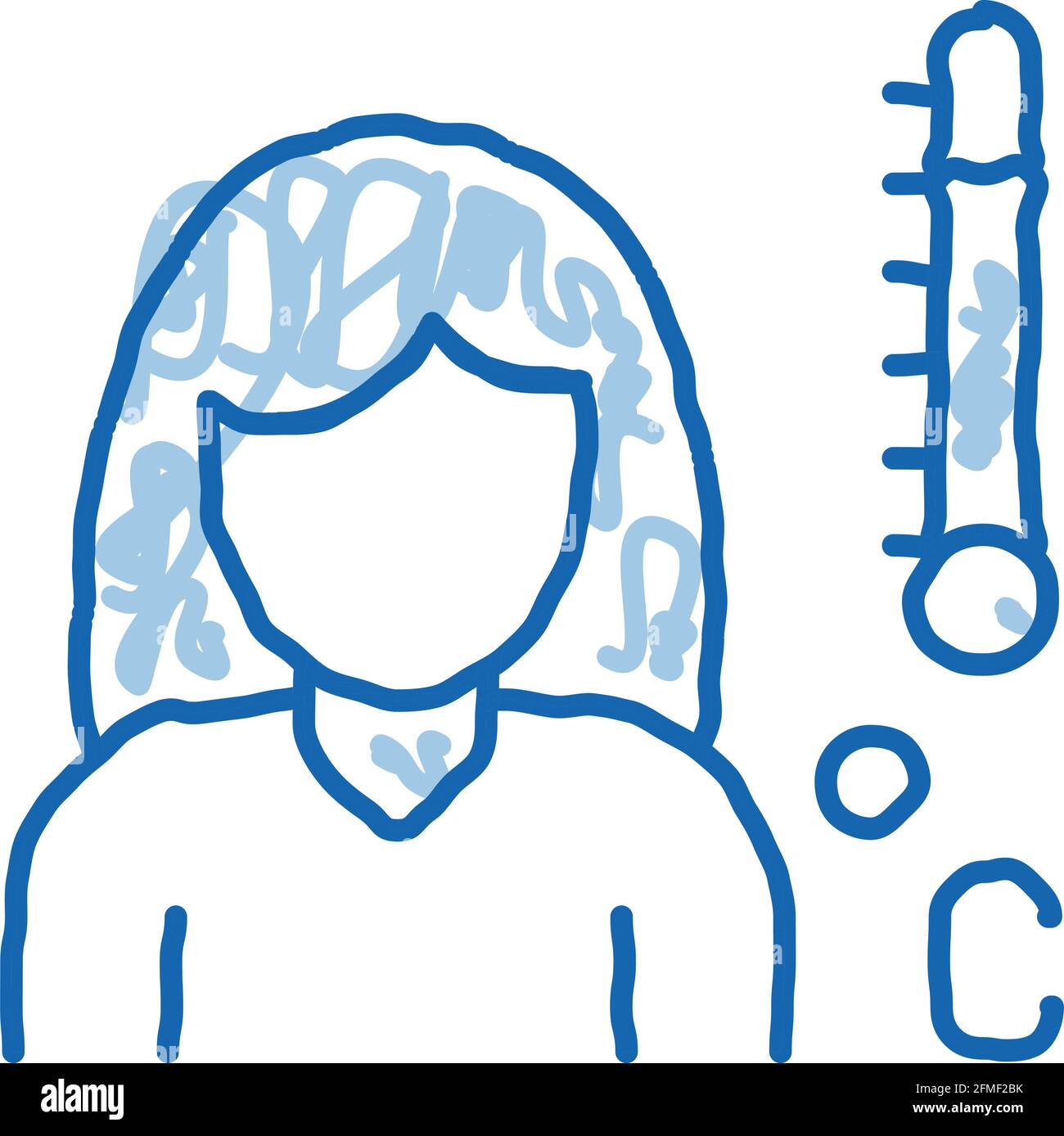 Head Rush Girl Symptomp Of Pregnancy doodle icon hand drawn ...