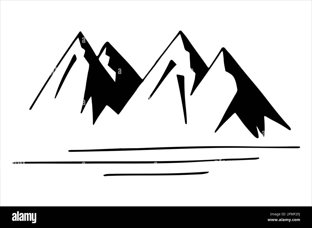 Snowy mountains background Cut Out Stock Images & Pictures - Alamy