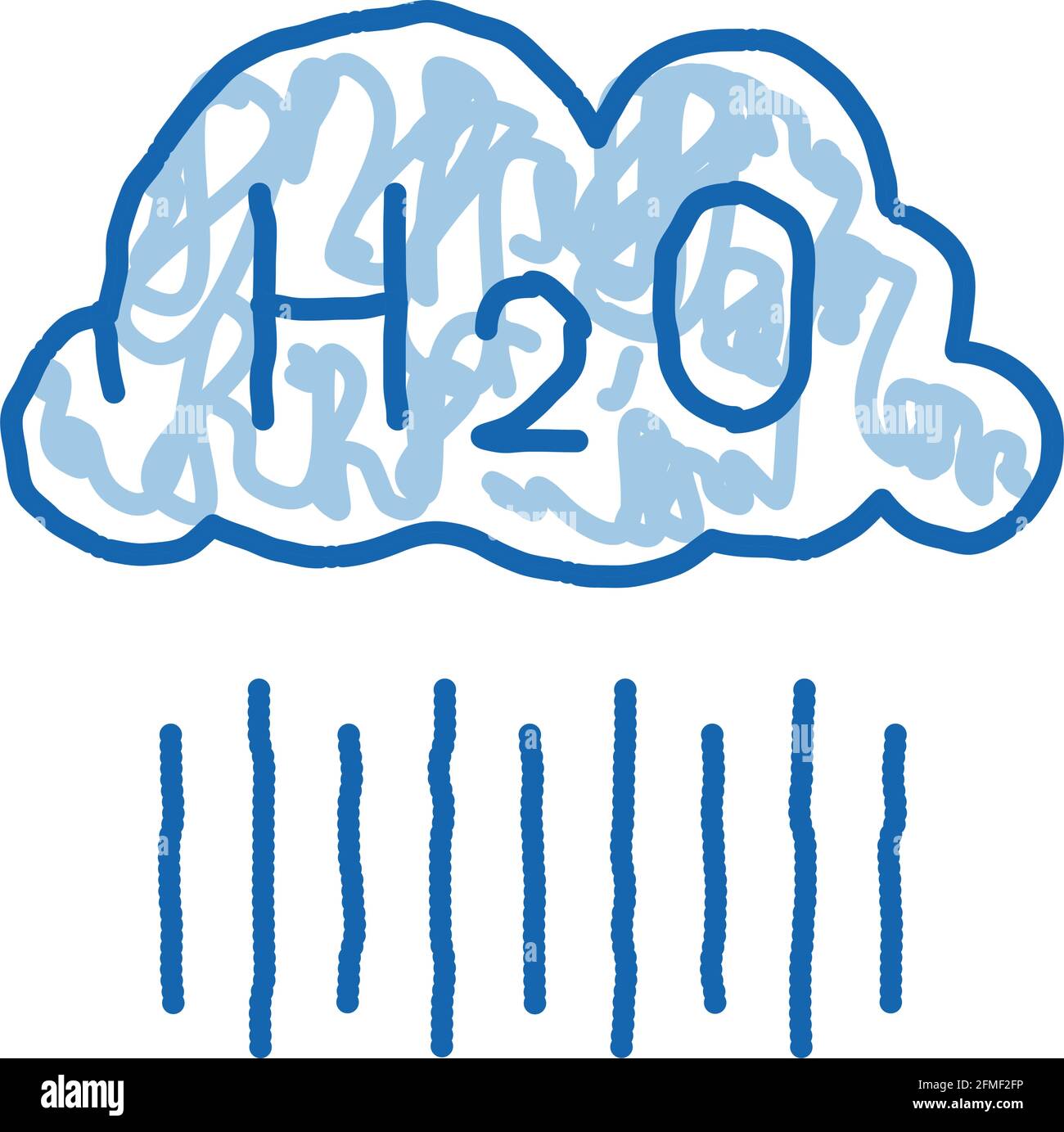 Water Treatment Filtration System Doodle Icon Hand Drawn Illustration