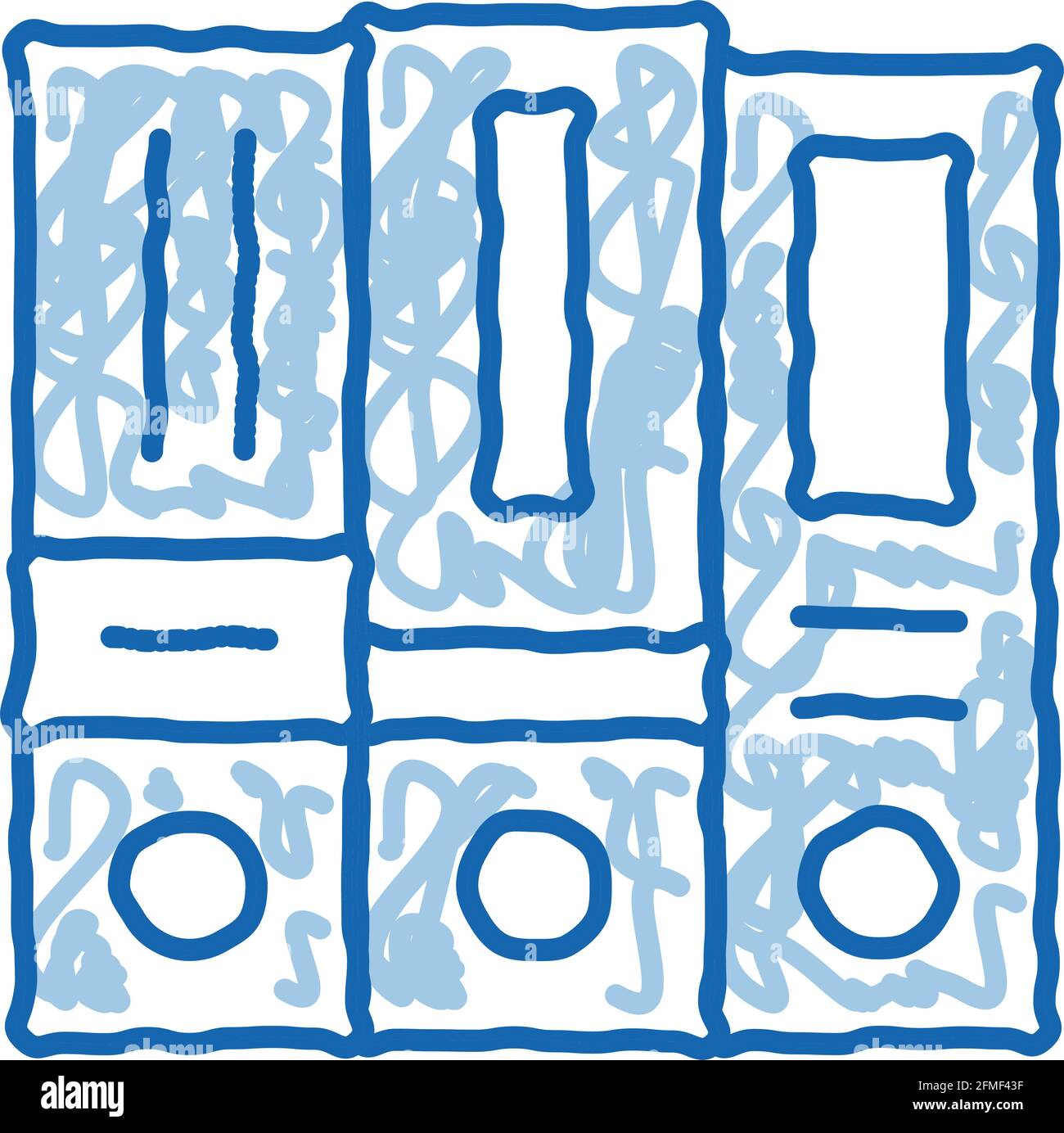Financial Accounting Folders Reports doodle icon hand drawn ...