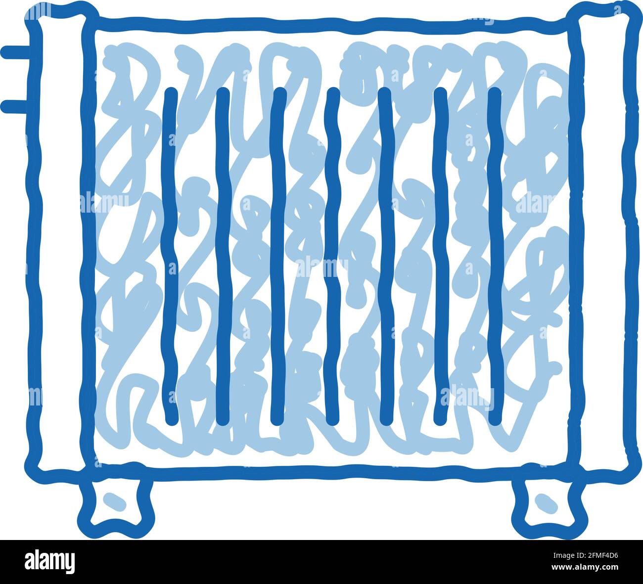 Home Water Radiator Heating Equipment doodle icon hand drawn ...