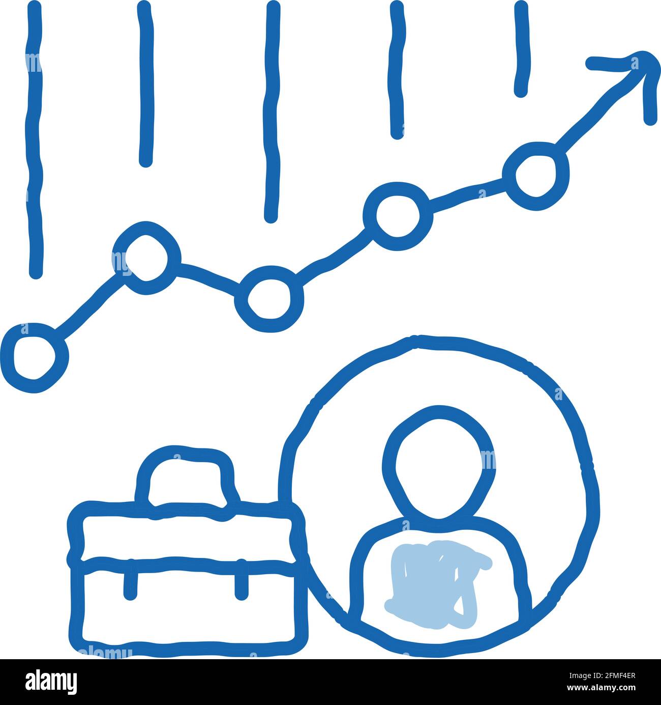 Graph Chart Avatar And Case Job Hunting Vector Stock Vector Image & Art ...