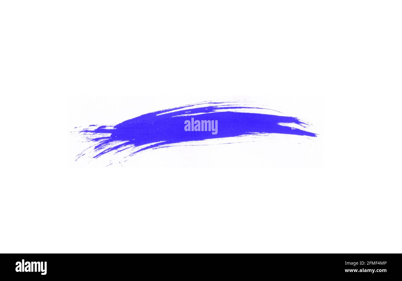 Beautiful paint isolated line brush for art design. Blue watercolor ...