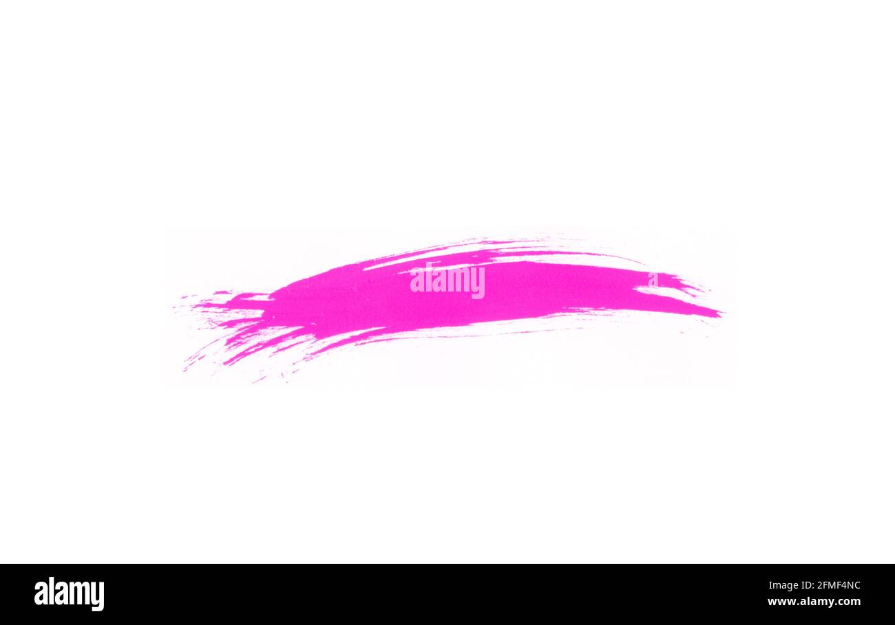 Beautiful paint isolated line brush for art design. Pink watercolor ...