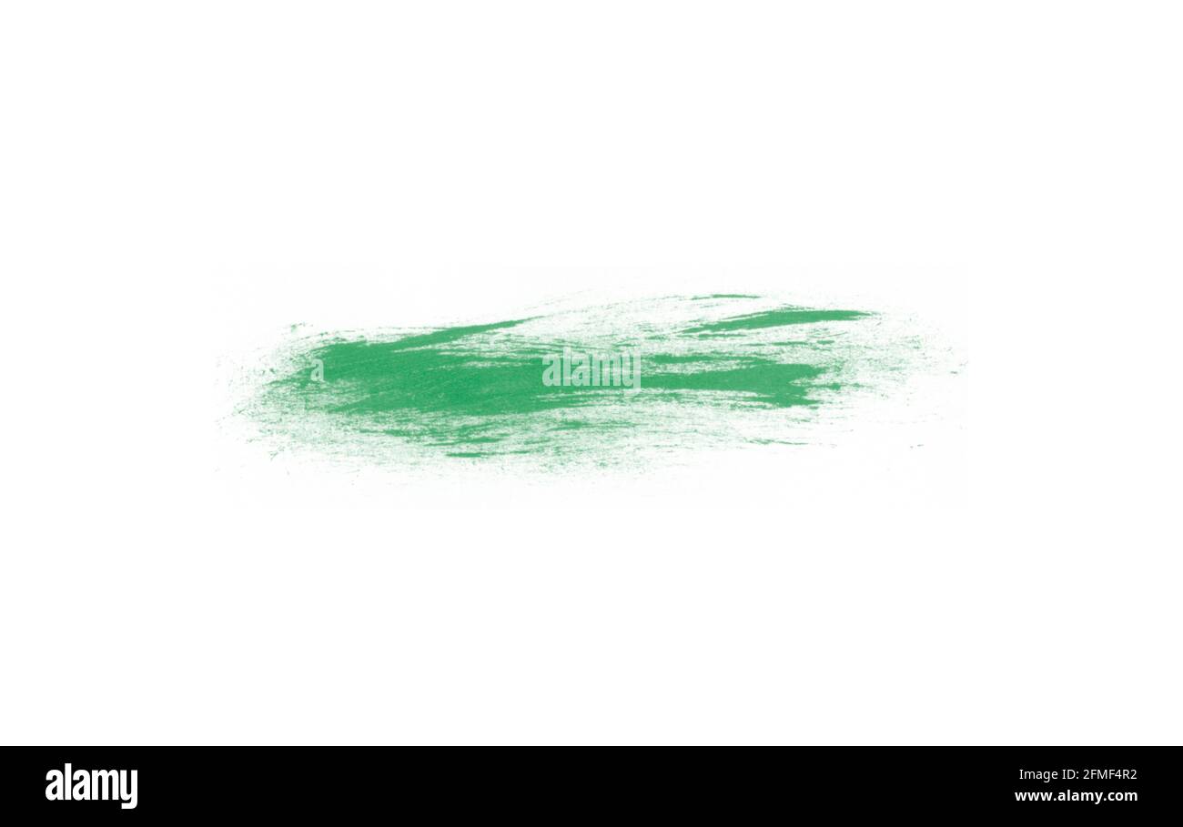 Beautiful paint isolated line brush for art design. Green watercolor ...