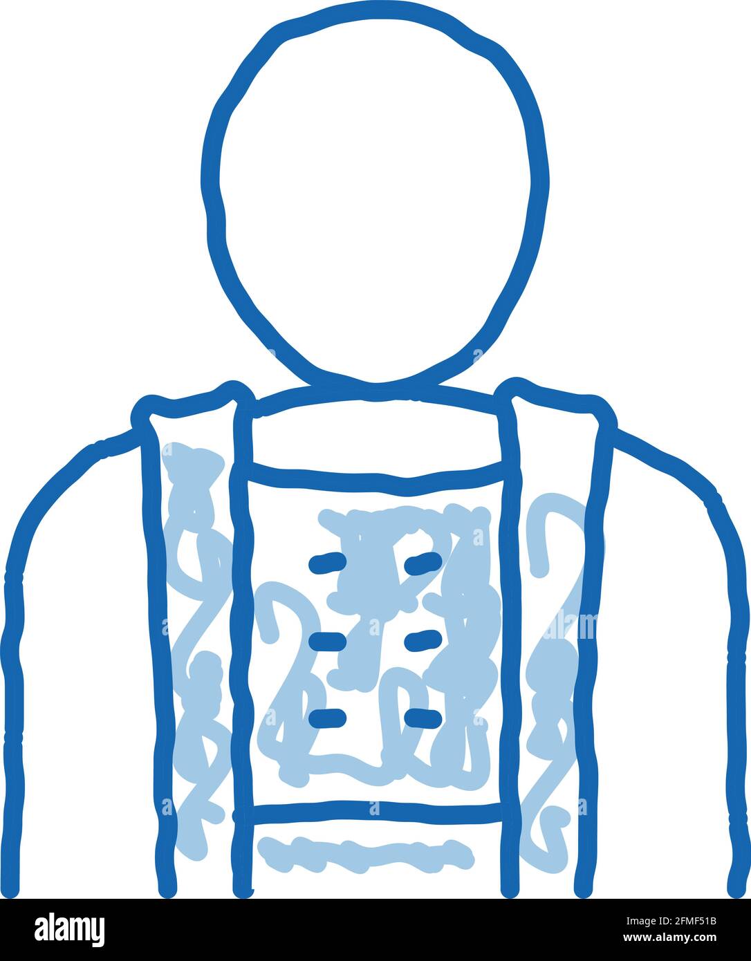 Orthopedic Belt For Spine Back Support doodle icon hand drawn ...