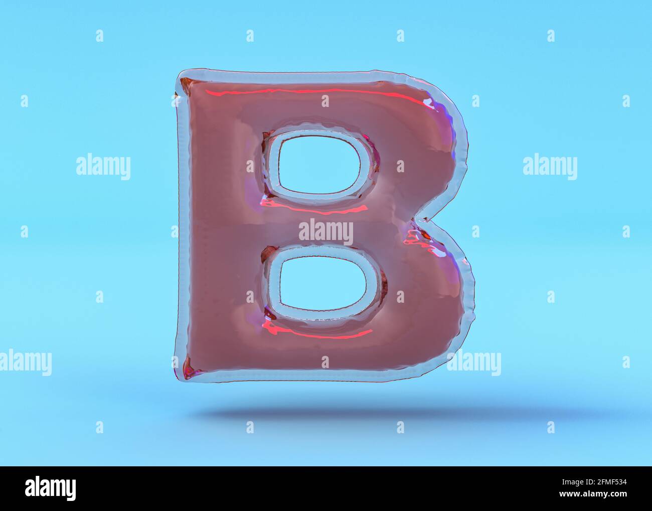 Capital letter B. Uppercase. Transparent balloon font part of full set ...