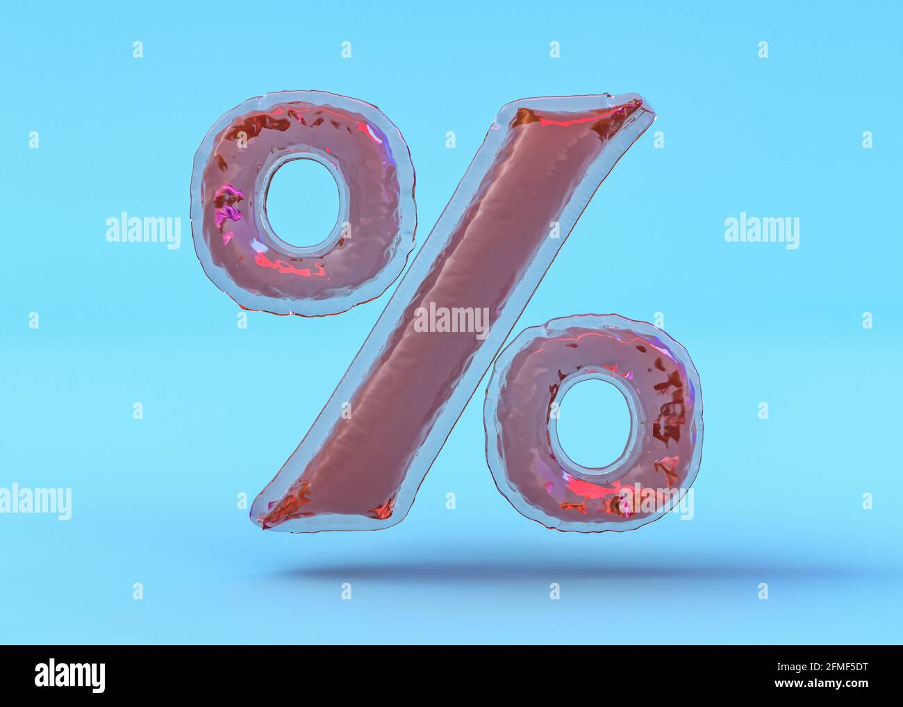 Percent symbol. Digital sign. Transparent balloon font part of full set ...
