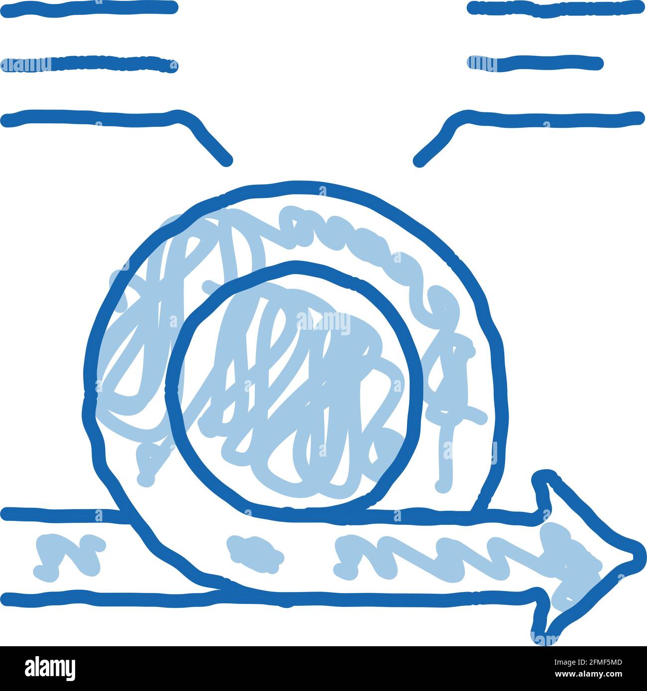 Round Agile Arrow Mark With Comments doodle icon hand drawn ...