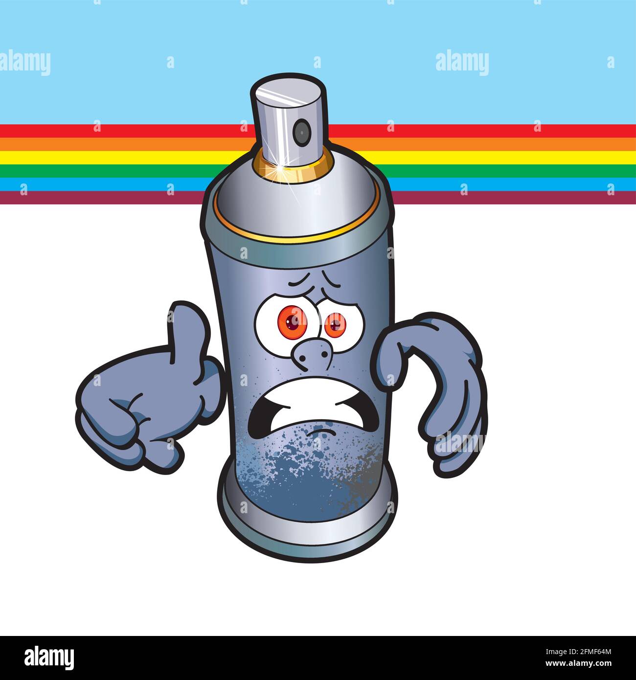 Graffiti spray. Spray paint with a human face. Spray Cartoon Stock ...