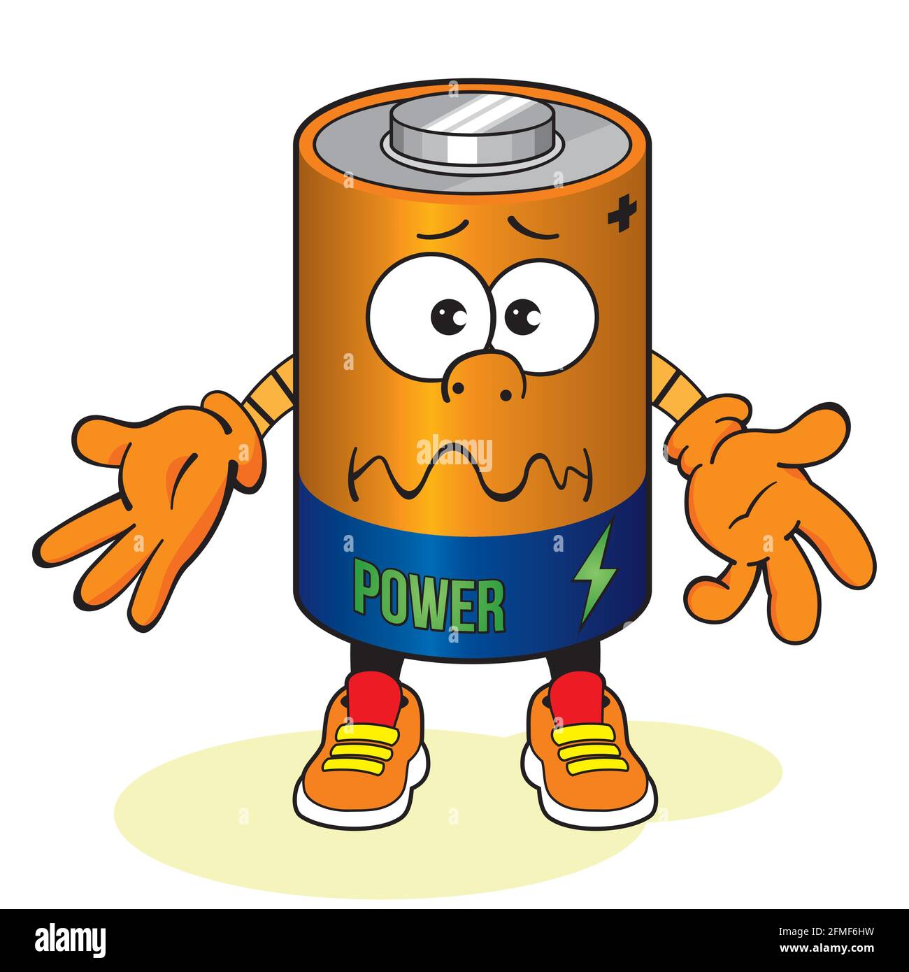 Cute Cartoon Battery. Energy Hero. Battery emoji mascot. Rechargeable ...