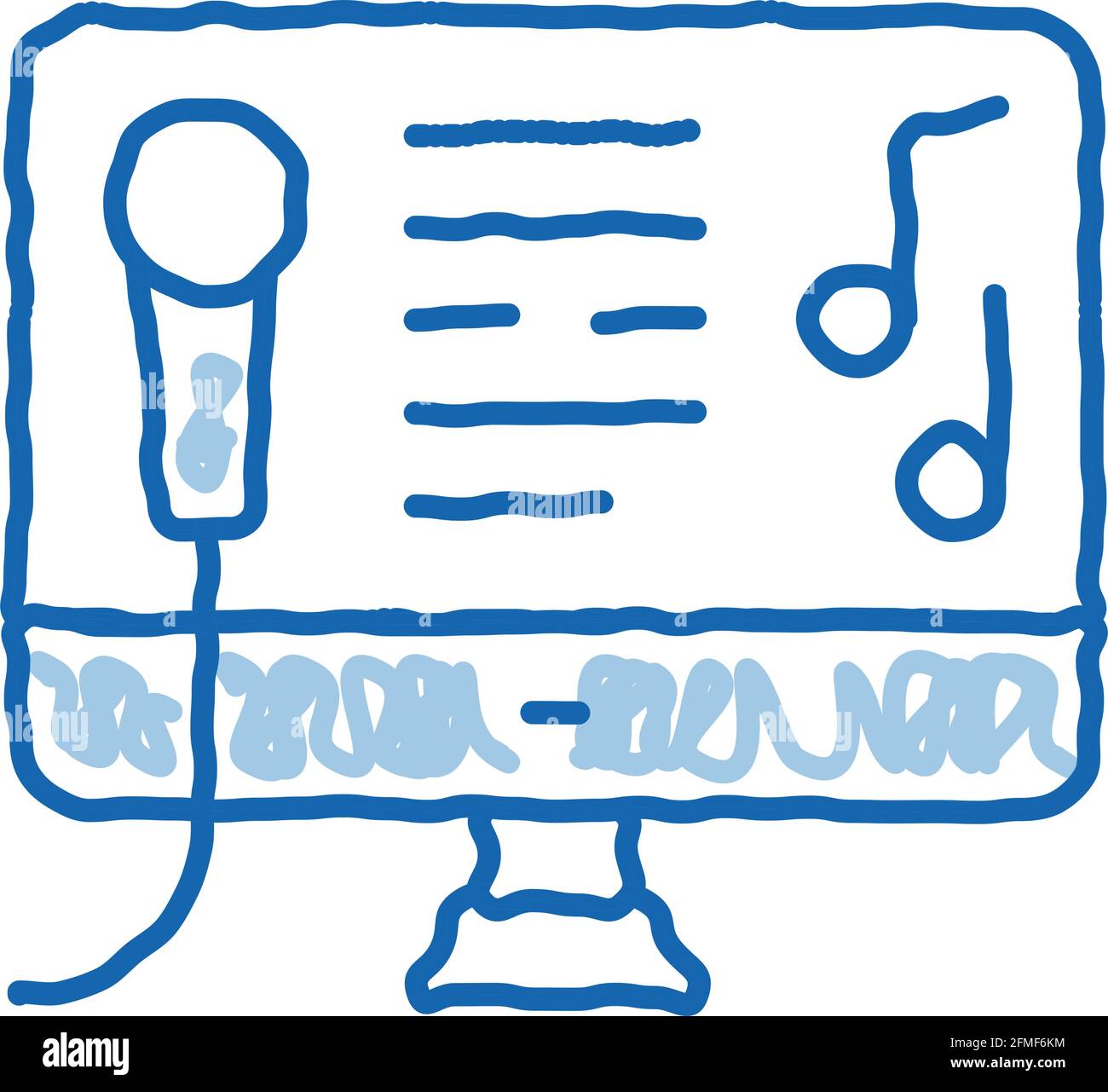 Computer Screen Internet Online Karaoke Vector Stock Vector Image & Art ...