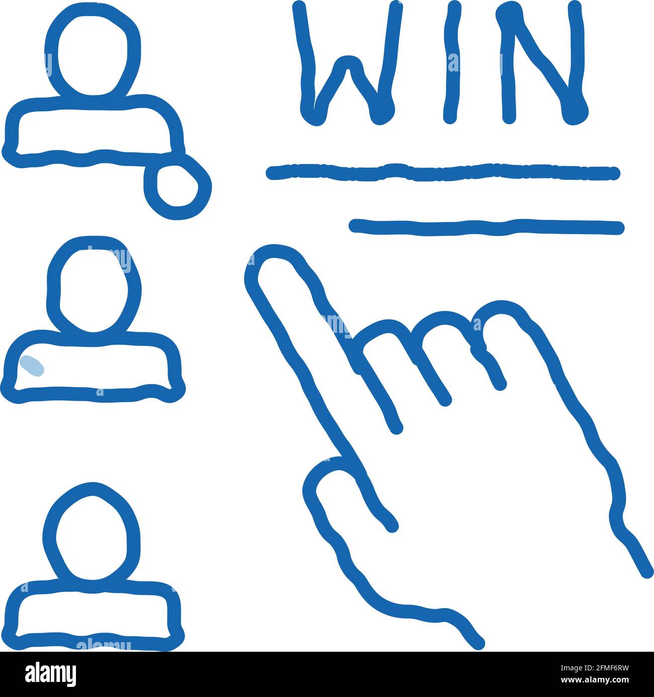 Choose Winner Betting And Gambling doodle icon hand drawn illustration ...
