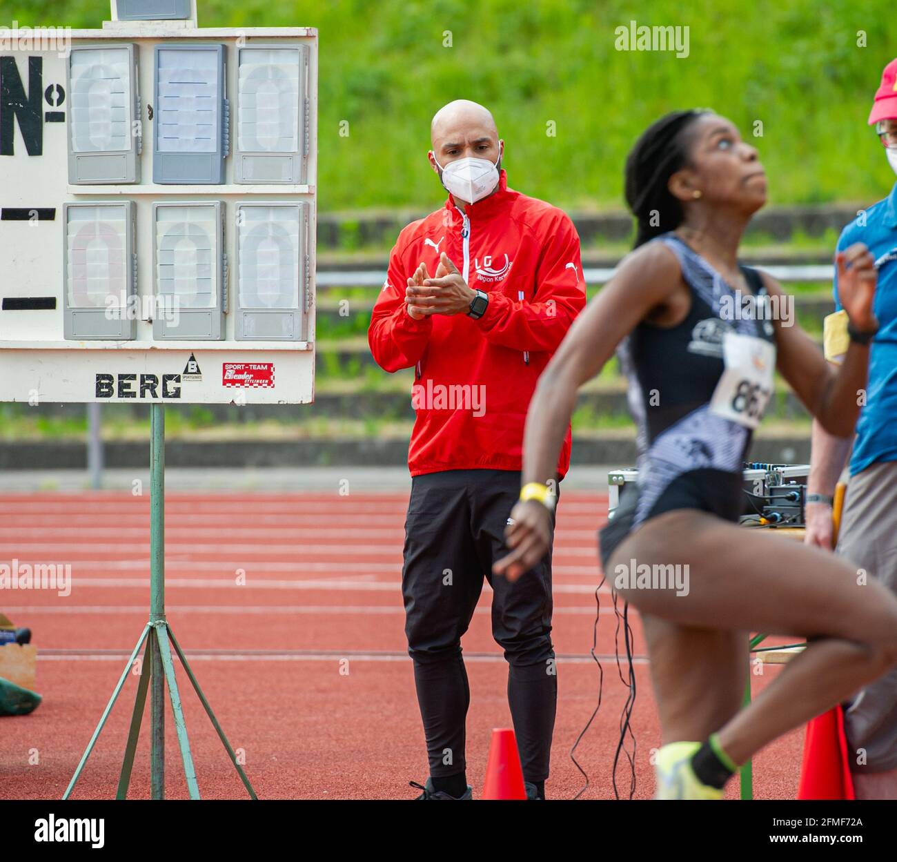 Julian Howard (LGR) is a helper at the event. GES/Athletics/1st ...