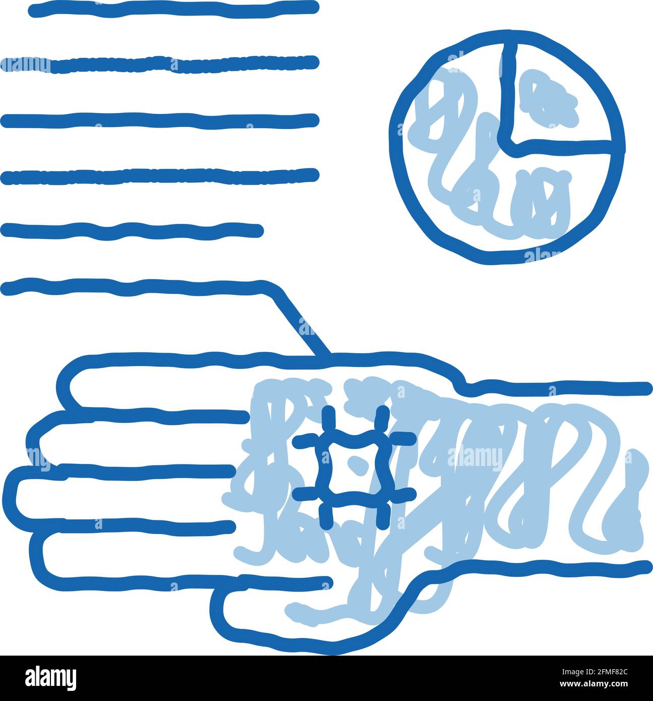Skin Cell Biohacking doodle icon hand drawn illustration Stock Vector ...
